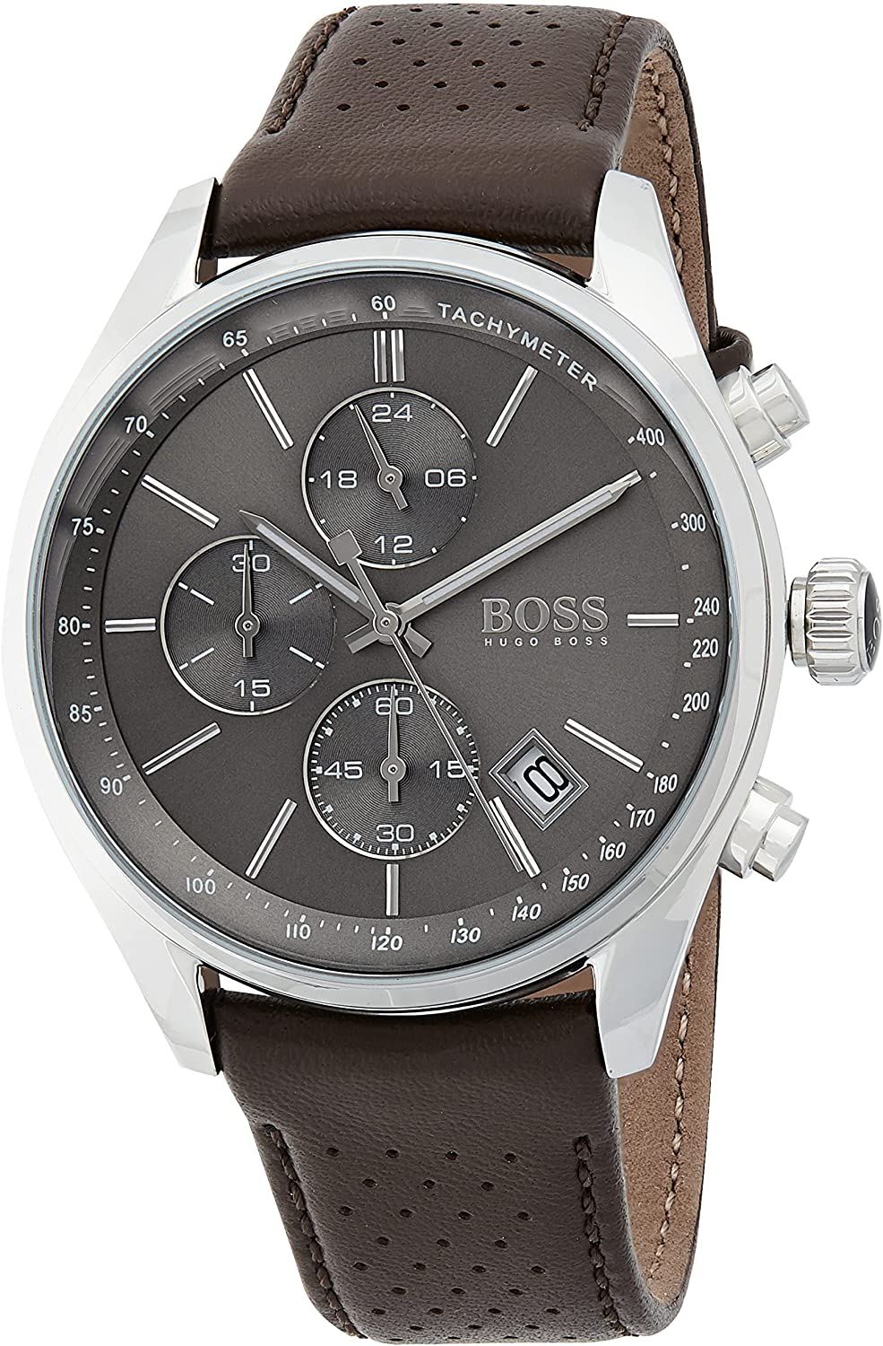 Hugo Boss Grand Prix Herren Chronograph - Silber/Braun (1513476) online ...
